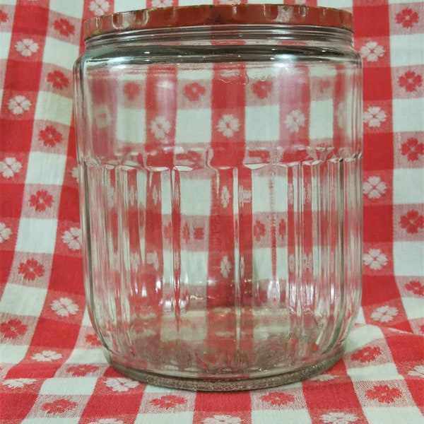 Ribbed Glass Jar - Etsy