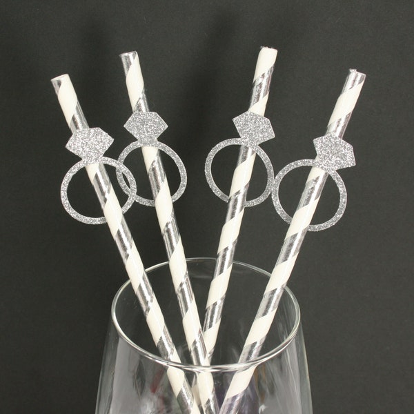 Silver Paper Straws - Etsy