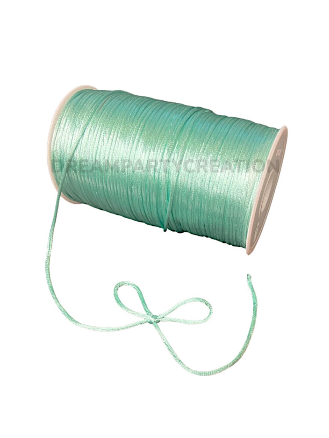 AQUA Color Rat Tail 2MM Satin Cord Chinese Knot Jewelry DIY Making ...
