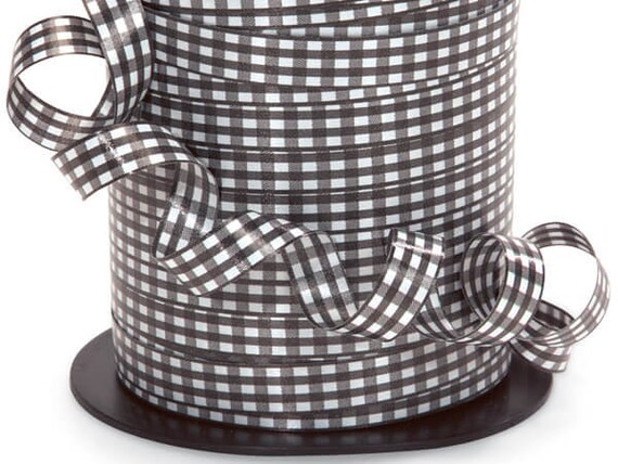 Gingham BLACK & WHITE Curling Quality Ribbon 3/8 X 250 - Etsy