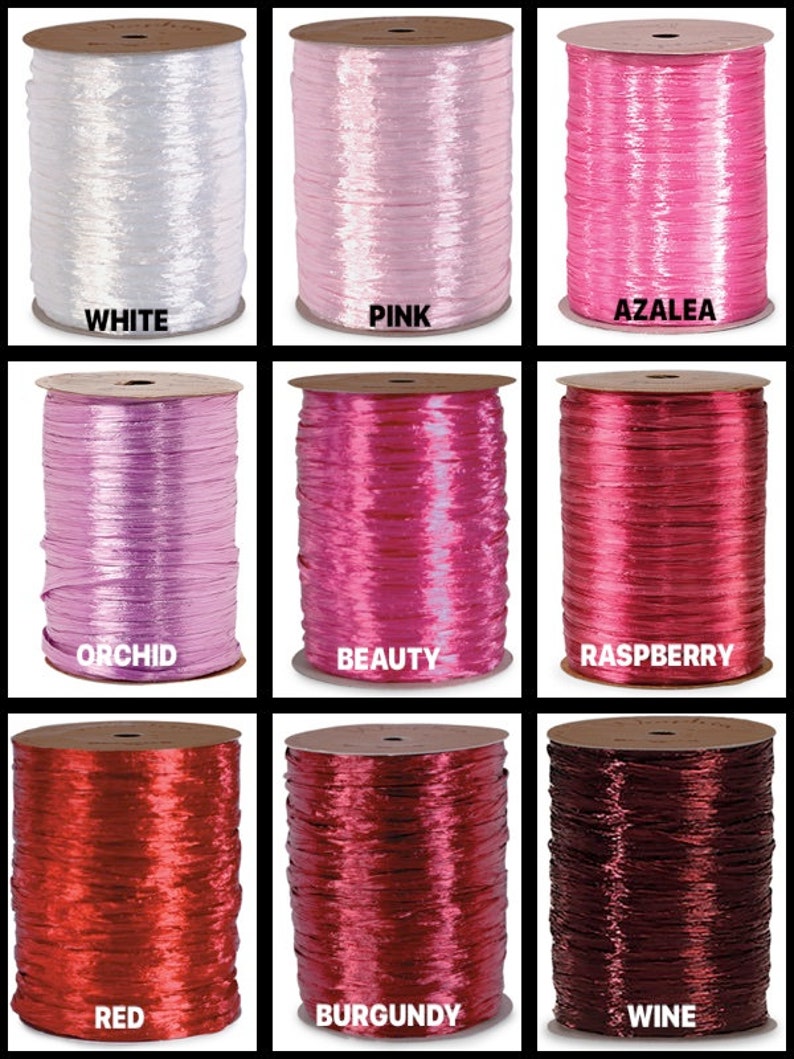 1/4 PEARLIZED Synthetic Raffia Ribbon Expands to - Etsy
