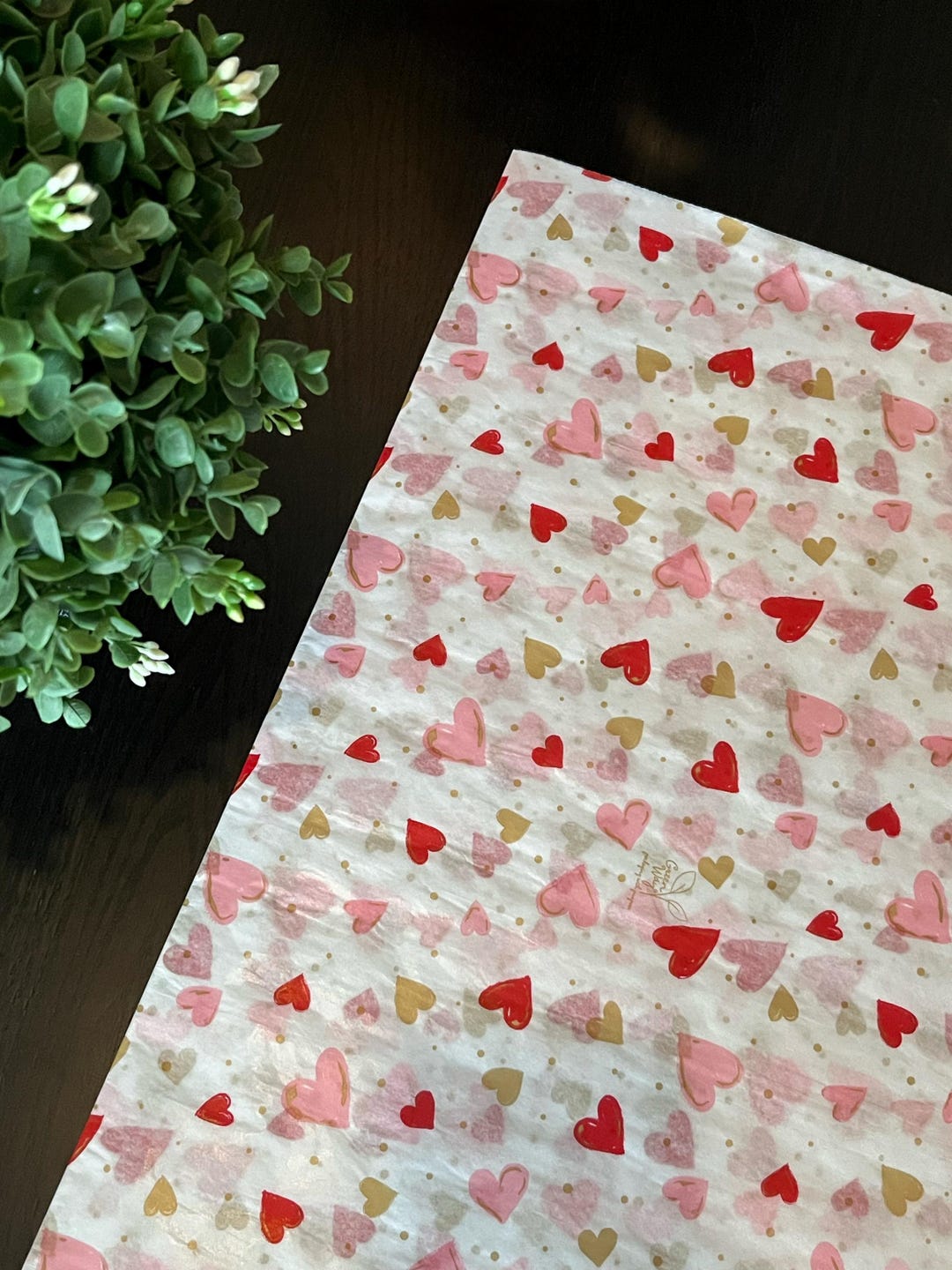 GILDED HEARTS Design Gift Grade Tissue Paper Sheets Choose Size ...