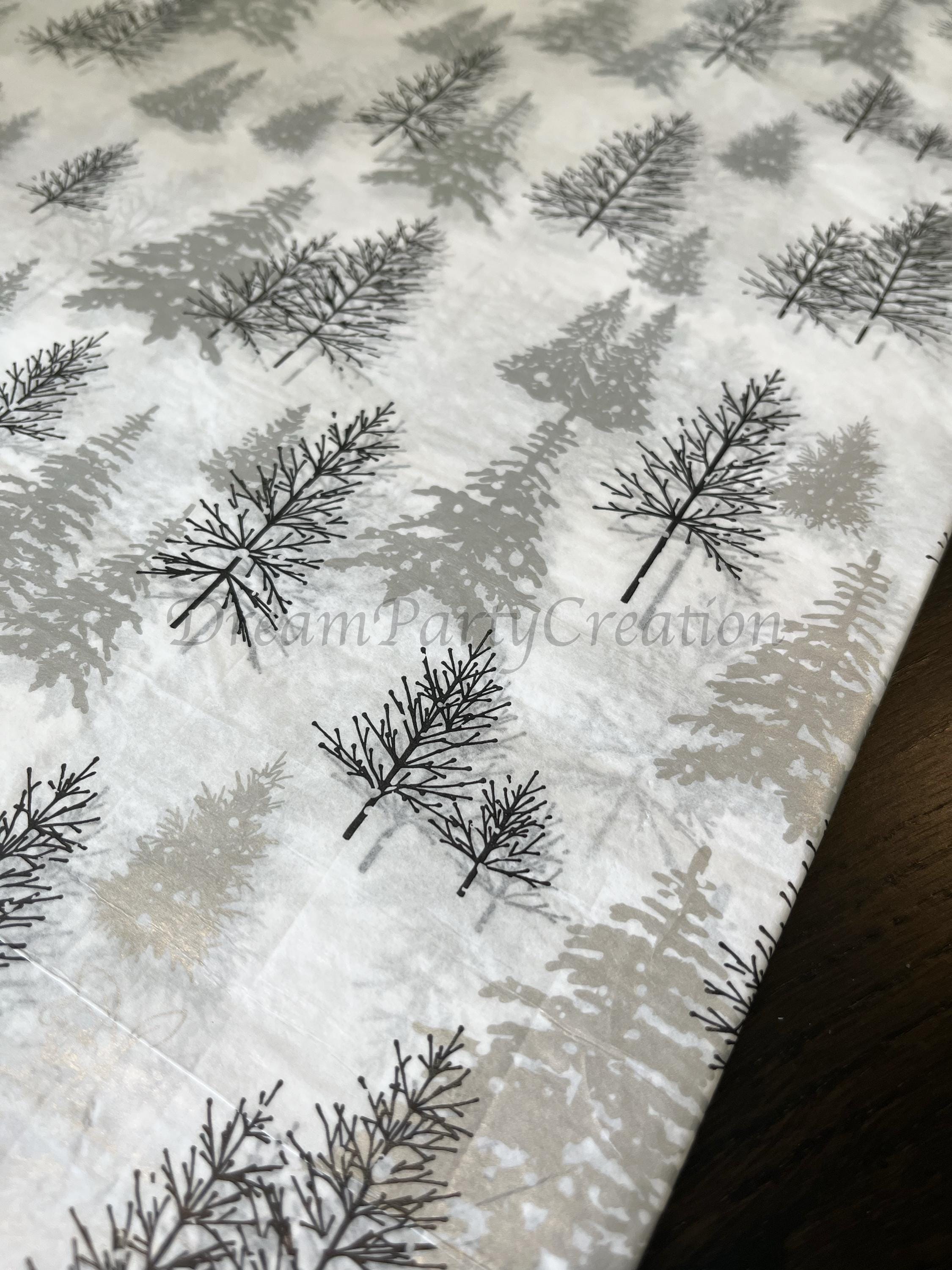 FROSTED FOREST Design Gift Grade Tissue Paper Sheets Choose Size ...