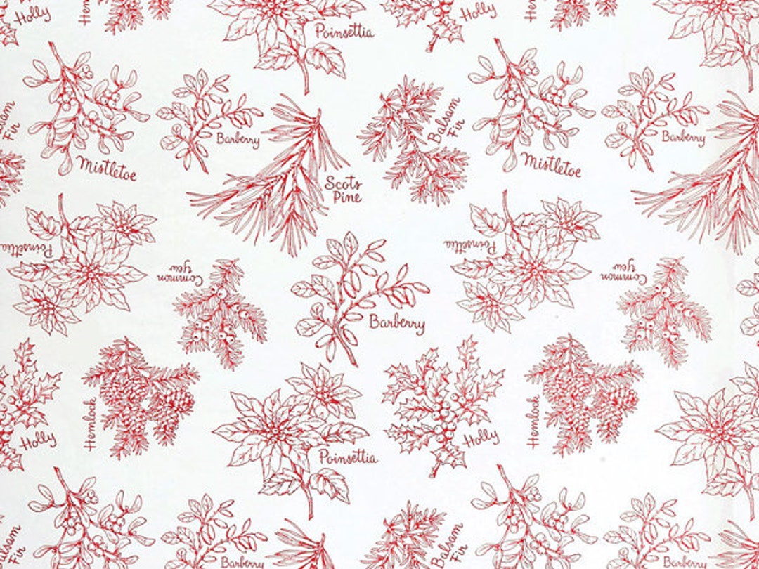 WINTER Red TOPIARY Design Gift Grade Tissue Paper Sheets Choose Size ...