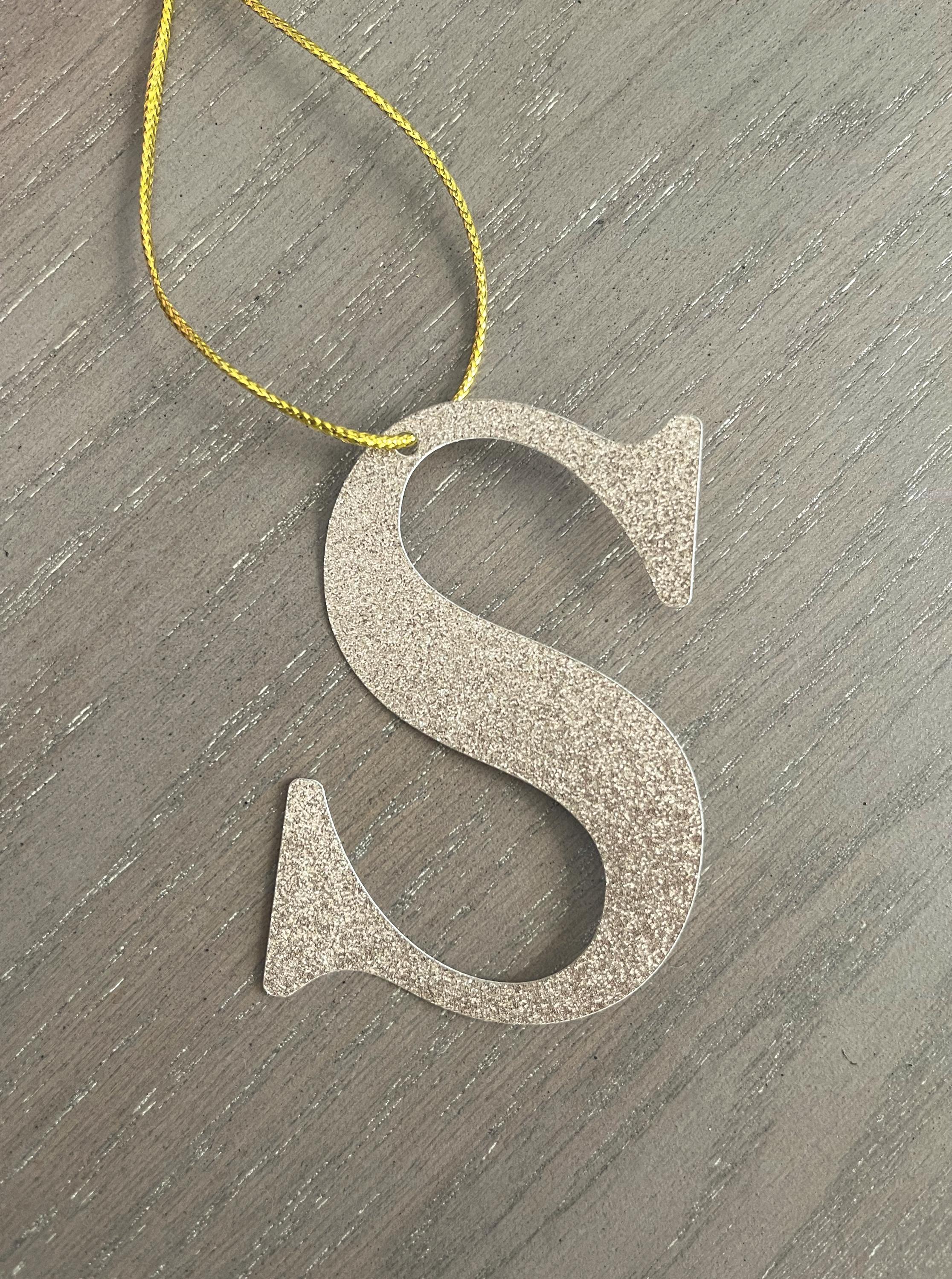 Glitter Cardstock Letter Ornaments Choose Color, Size, and Single Sided ...