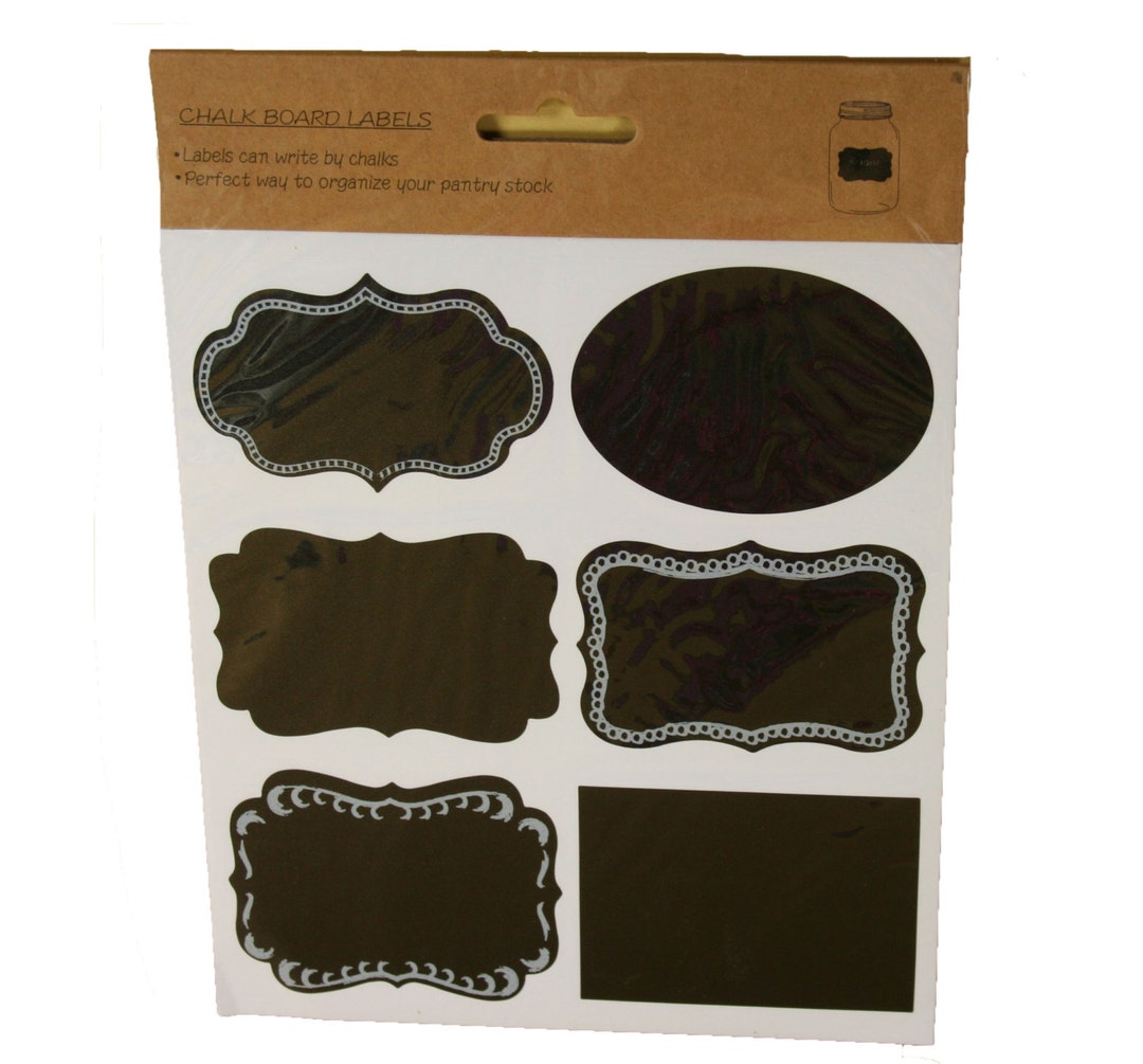 18 Assorted Designs Chalkboard Label Stickers, 3 X 2 CLOSEOUT - Etsy