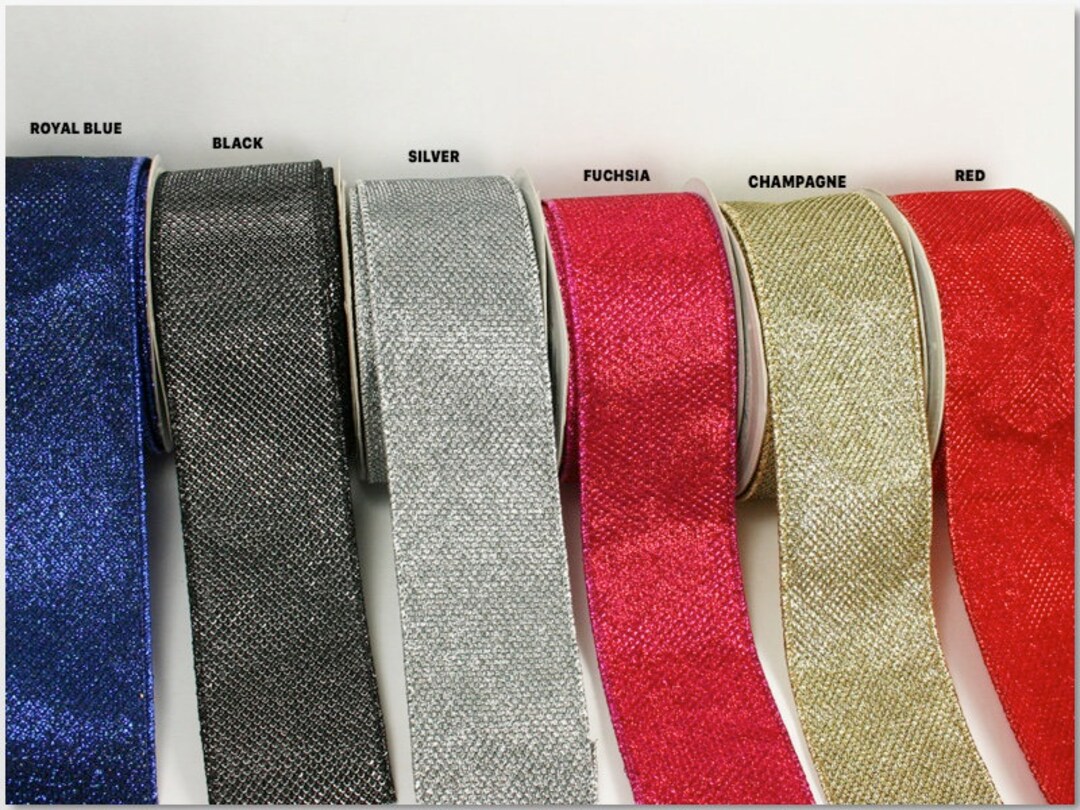 2 SHINY METALLIC Ribbon 10 Yards Non-wired Choose Color CLOSEOUT - Etsy