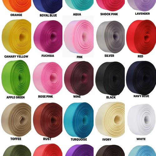7/8 Solid Grosgrain Ribbon 5 Yards - Etsy