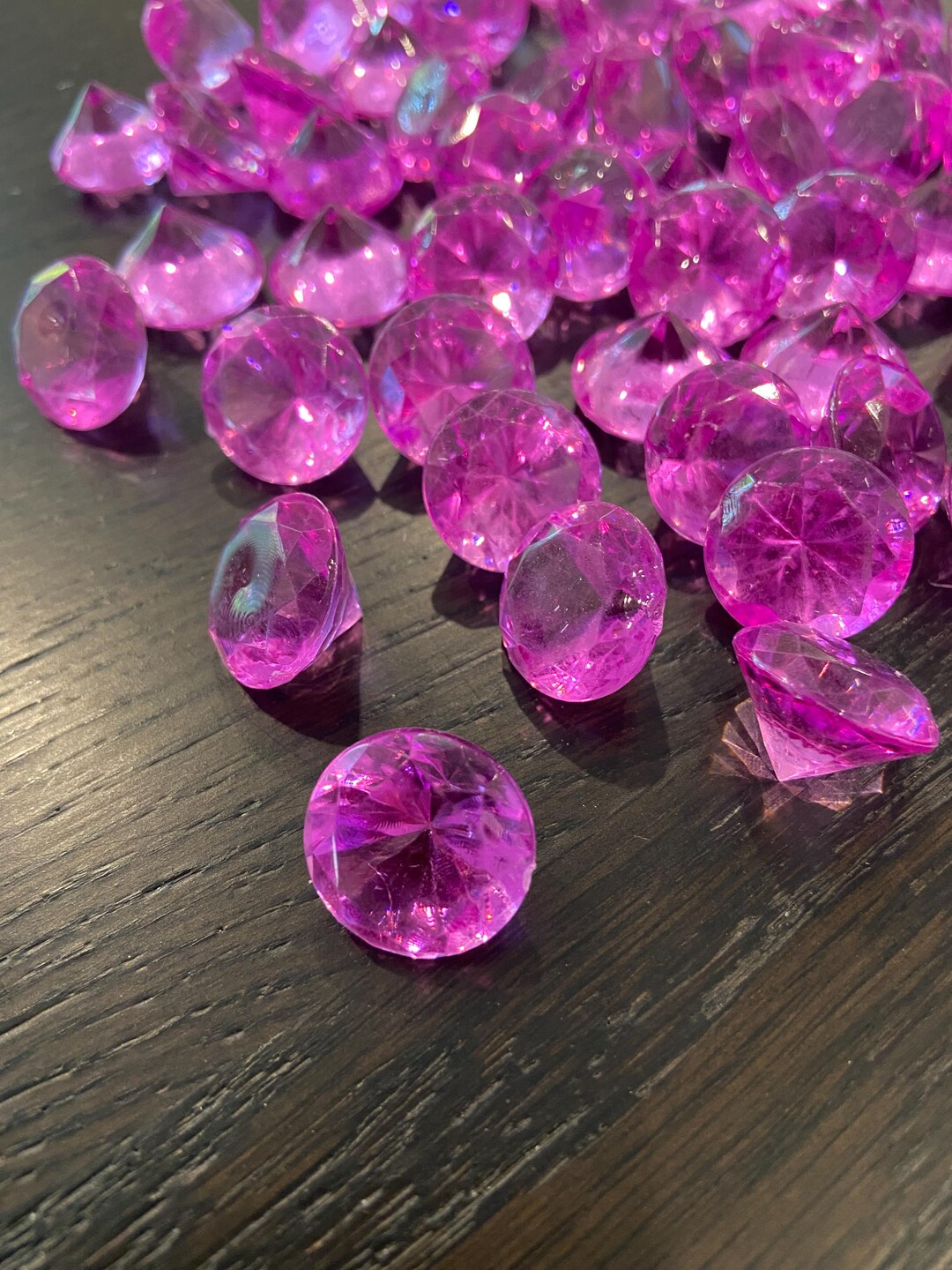 FUCHSIA ACRYLIC Plastic 20MM DIAMOND Shape Gems Choose Amount - Etsy