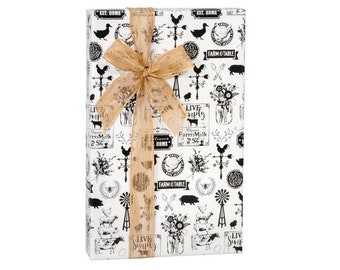 Farmhouse Wrapping Paper - Etsy