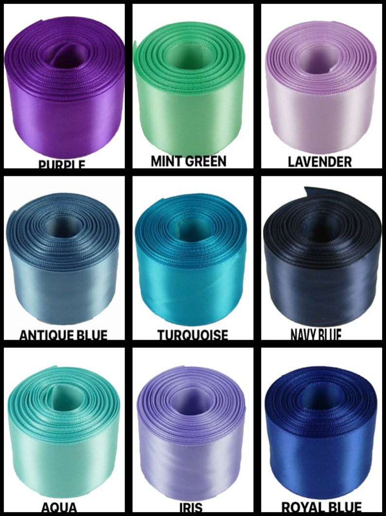 Rolled up 1-1/2 SINGLE FACE SATIN Ribbon 100% Polyester - Etsy