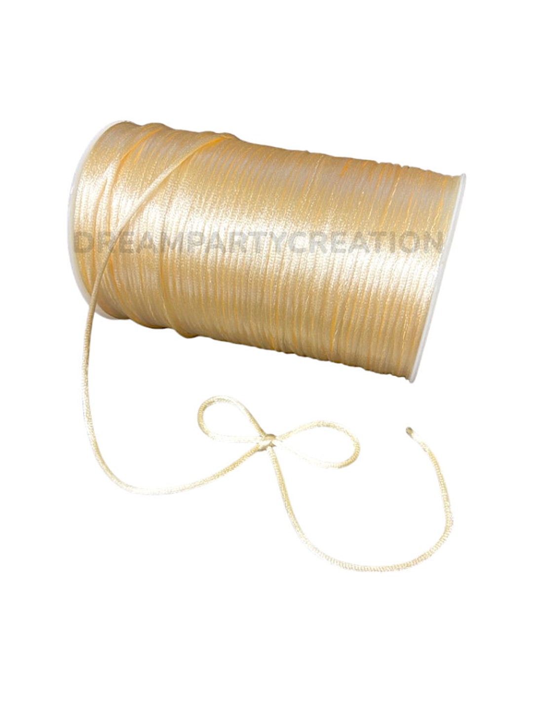 IVORY CREAM Color Rat Tail 2MM Satin Cord Chinese Knot Jewelry DIY ...