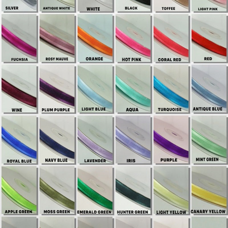 White Organza Ribbon 1/8 - Etsy