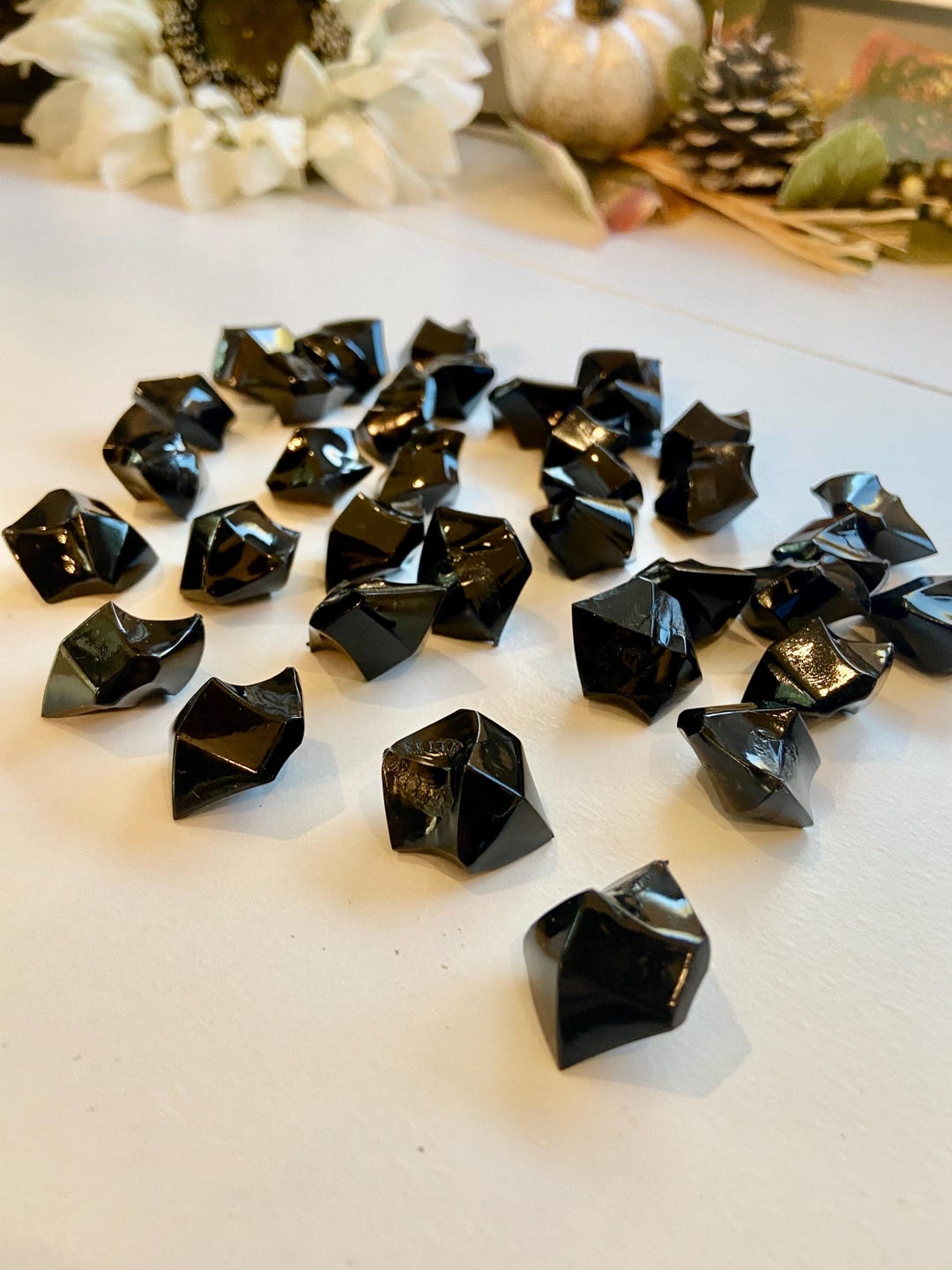Solid BLACK 3/4" Acrylic Plastic ICE ROCKS Gems Props Choose Amount - Etsy