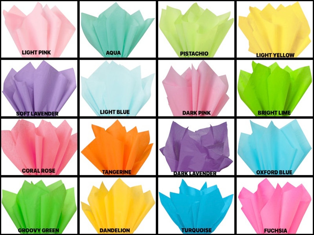 SPRING Color Gift Grade Tissue Paper Sheets - 20" X 30" Choose Color ...