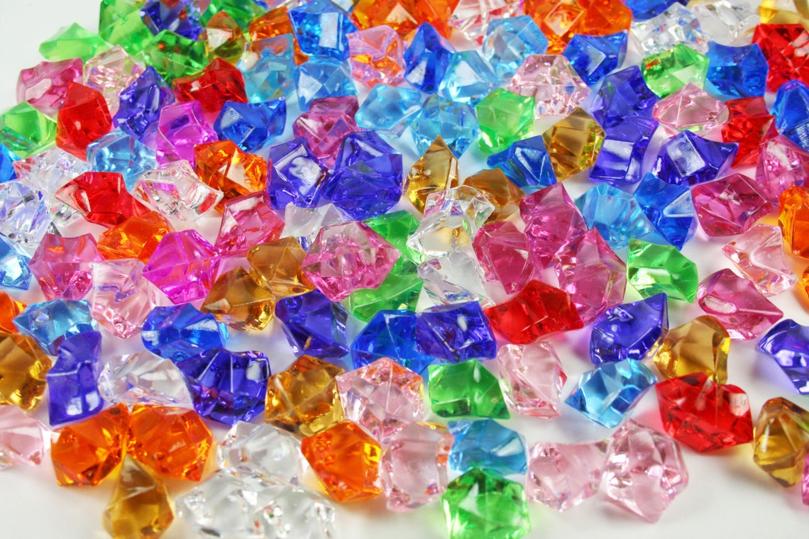 Bulk Pirate Jewels and Gems Ice Rocks ONLY Prop Assorted Colors in Bag ...
