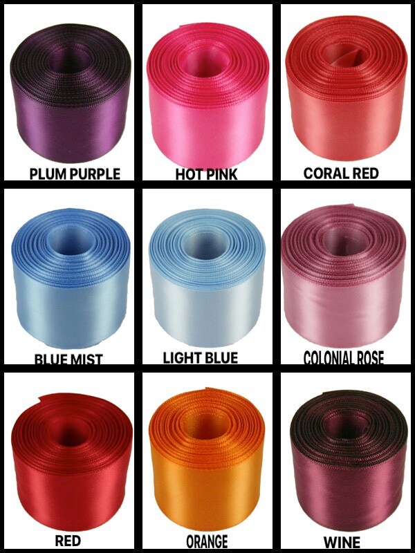 Rolled up 1-1/2 SINGLE FACE SATIN Ribbon 100% Polyester - Etsy