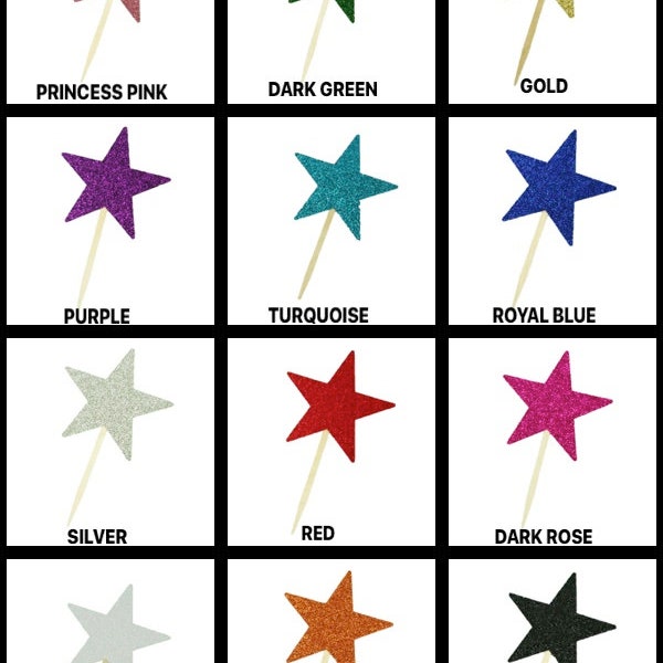 Star Cupcake Toppers - Etsy