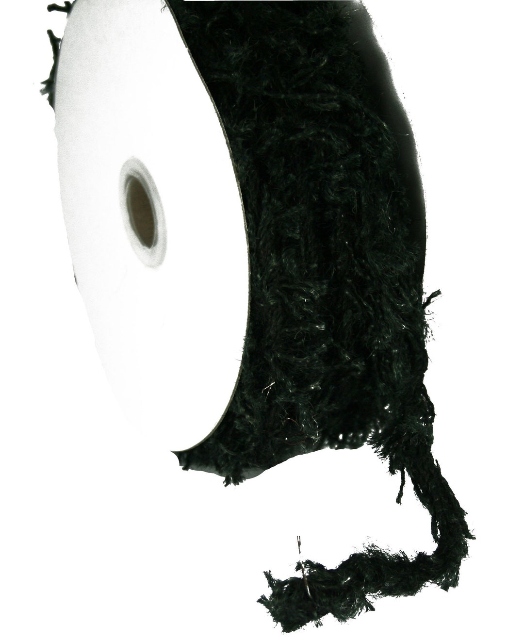 8MM Wired & Fuzzy Frayed BLACK Rustic Rope 10 Yards Wholesale CLOSEOUT ...