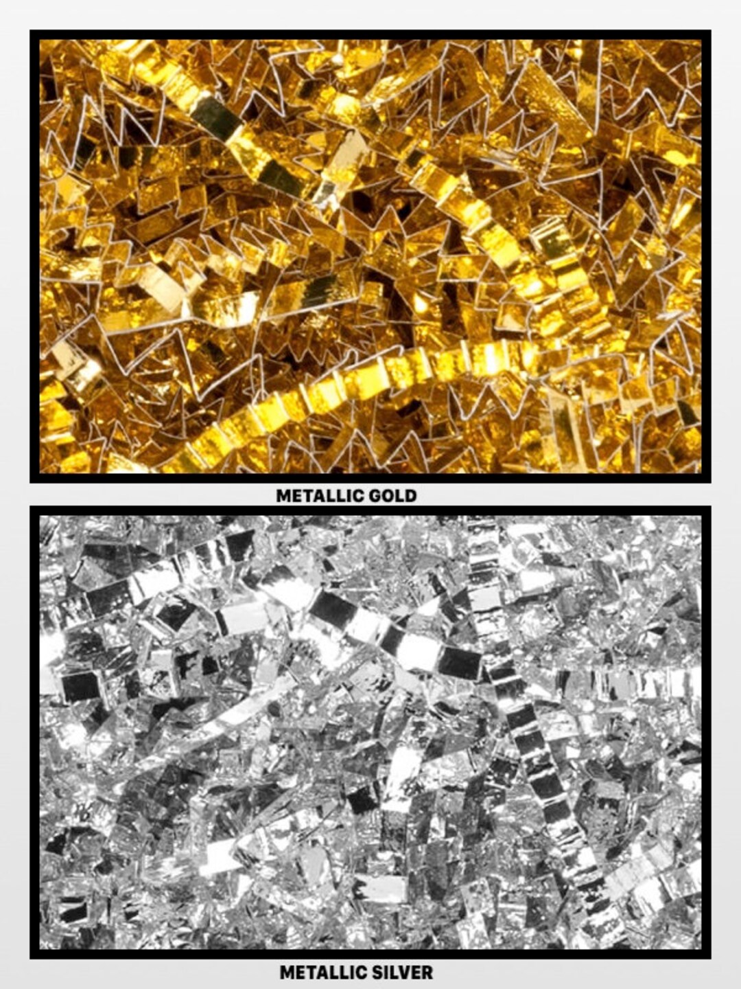 METALLIC Shred for Packaging Gift Box / Basket Filler Choose Color ...