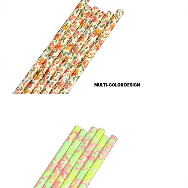 Floral Paper Straws - Etsy