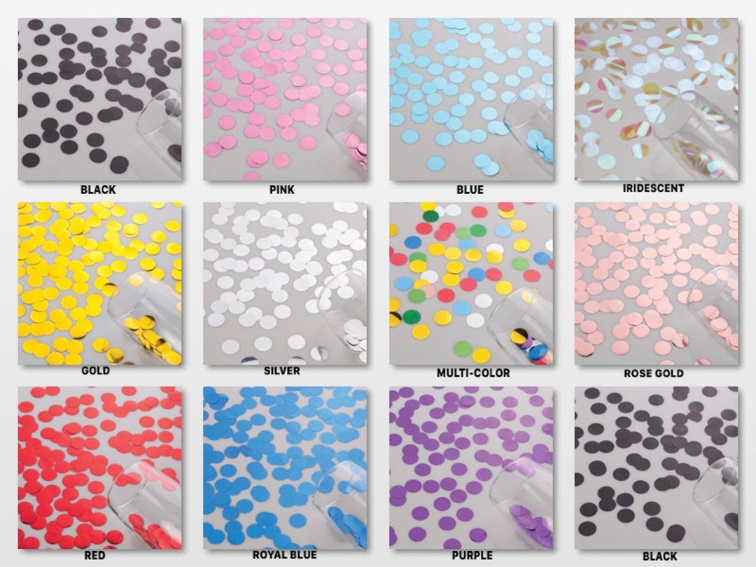 Pack of 1900 Round Foil Metallic Confetti, 3/4-inch, 1/2-ounce Party ...