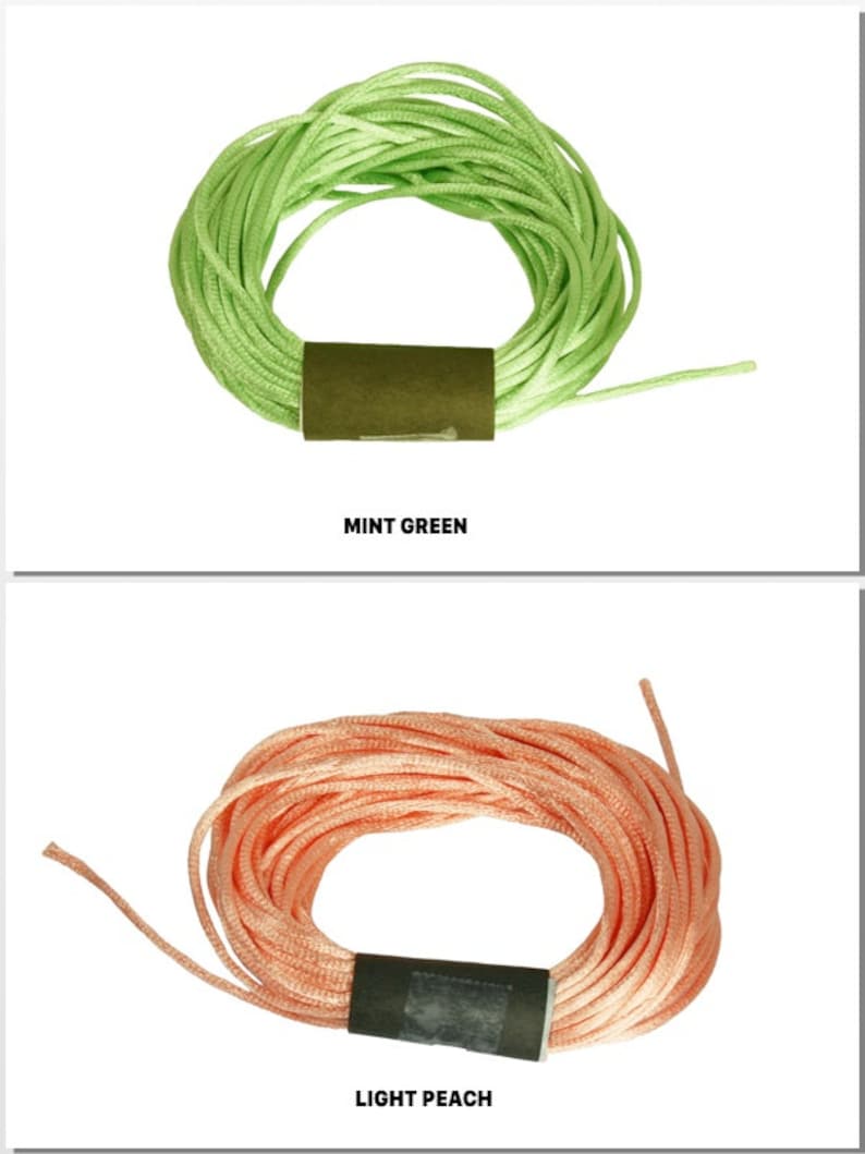 5 Yards 2mm Satin Rattail Thick Cord Rat Tail Jewelry Making - Etsy