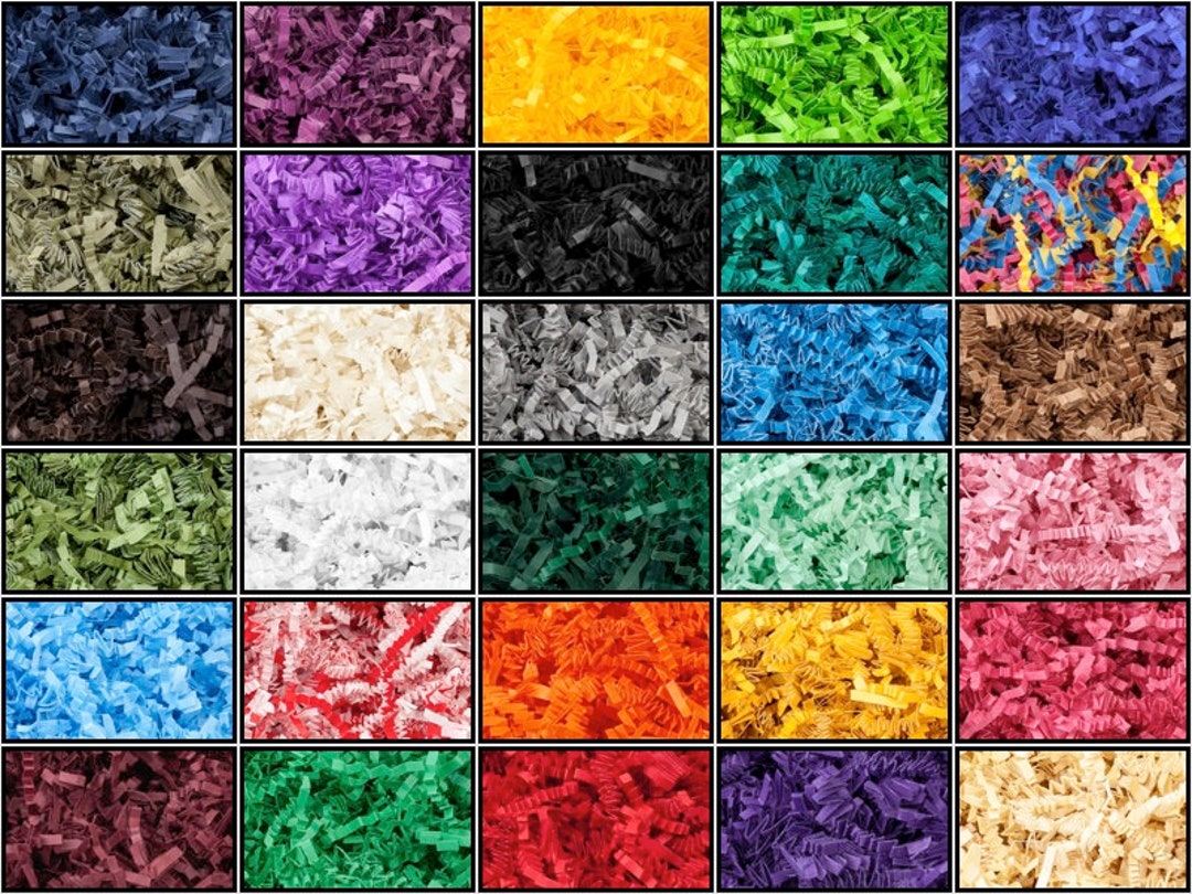 Paper Shred for Packaging Gift Box / Basket Filler 6-ounce Bag Choose ...