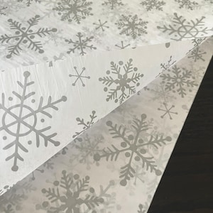 SILVER SNOWFLAKE FLURRY Design Gift Grade Tissue Paper Sheets Choose ...