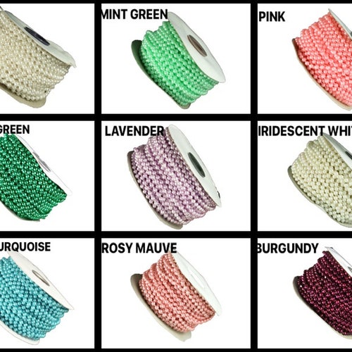 4MM Faux Pearl Plastic Beads String 24 Yard - Etsy