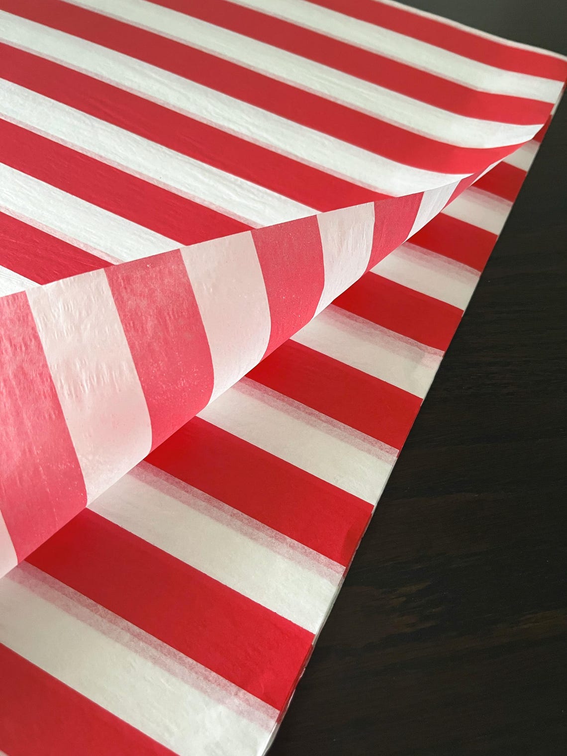 RED STRIPES Design Gift Grade Tissue Paper Sheets Choose Size & Package ...