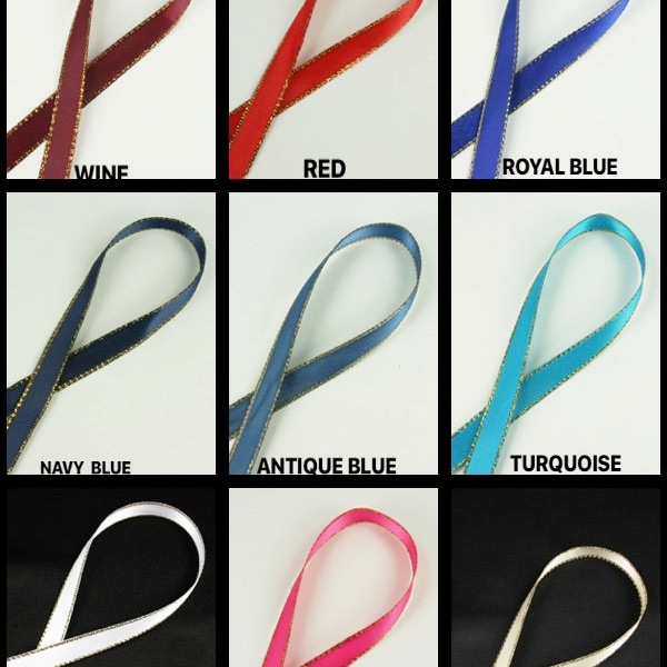 Gold Edge Ribbon - Etsy