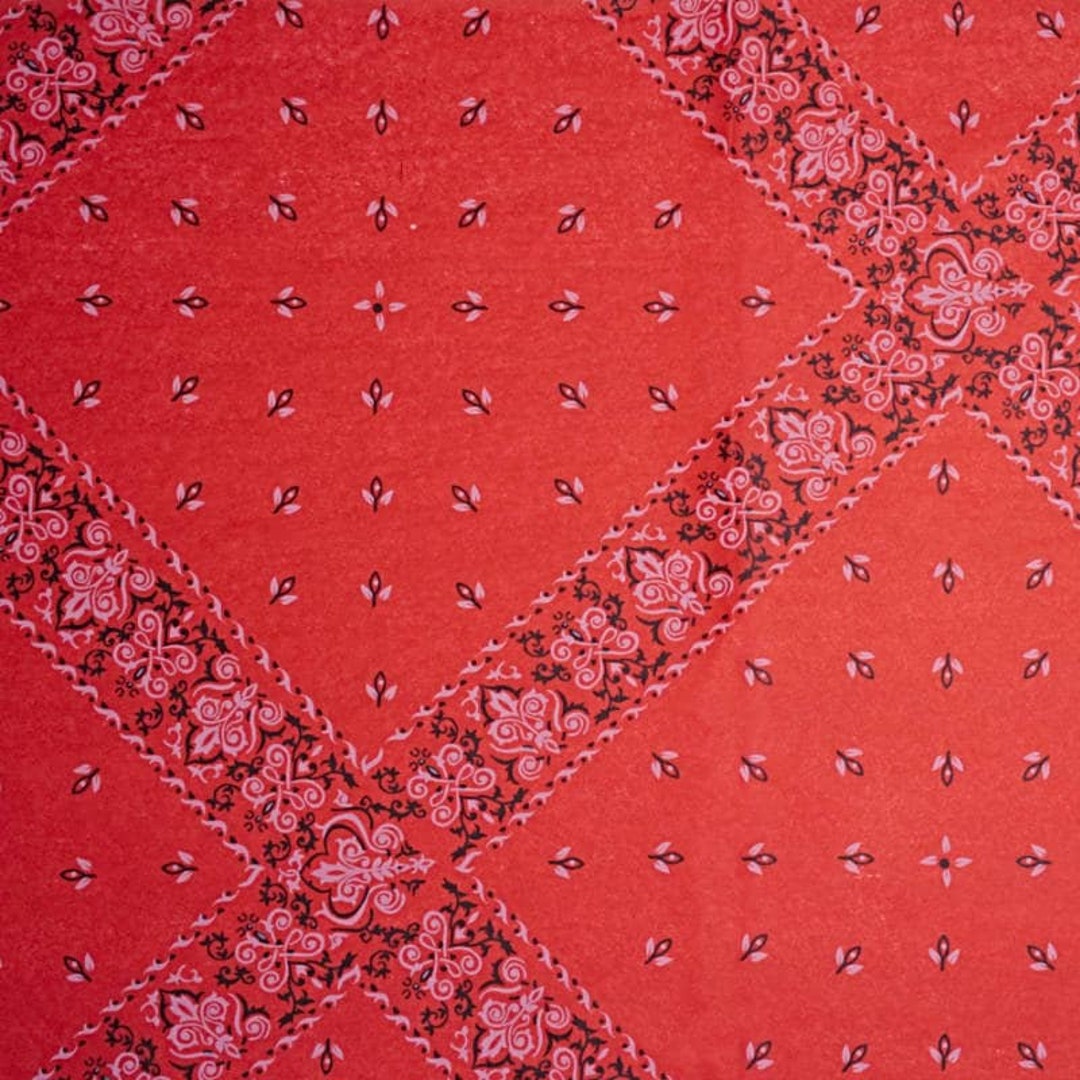 RED BANDANA Design Gift Grade Tissue Paper Sheets Choose Size & Package ...