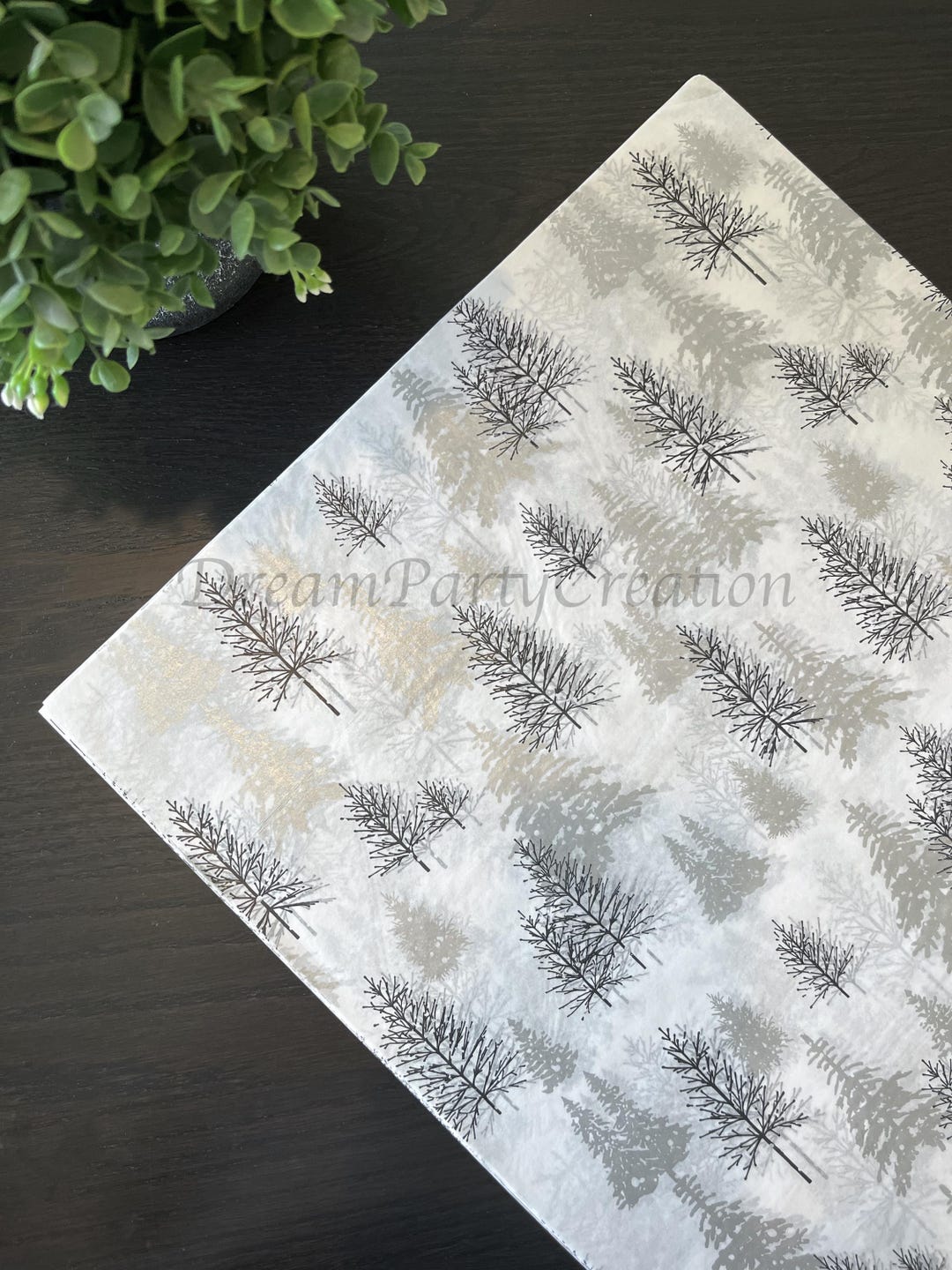FROSTED FOREST Design Gift Grade Tissue Paper Sheets Choose Size ...