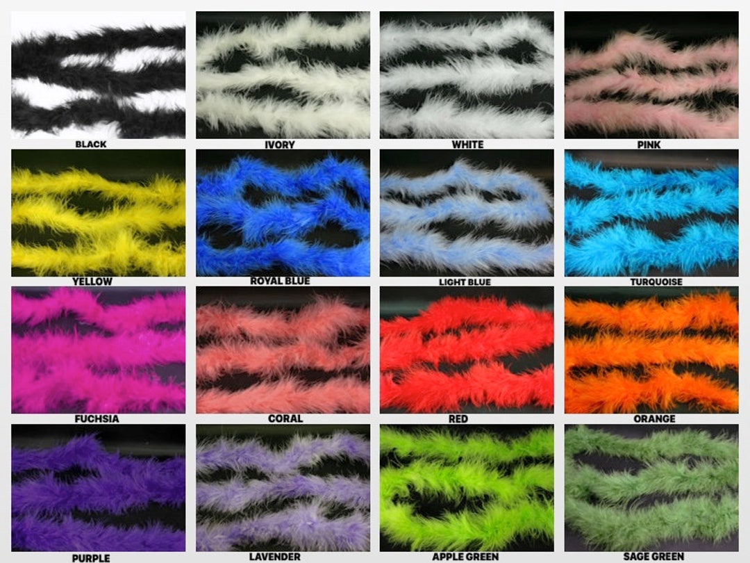 MINI Marabou FEATHER BOAS 14 Grams & 2 Yards Long Choose Color - Etsy