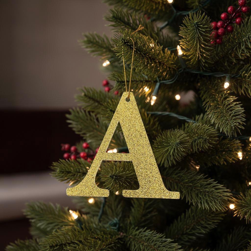 Glitter Cardstock Letter Ornaments Choose Color, Size, and Single Sided ...