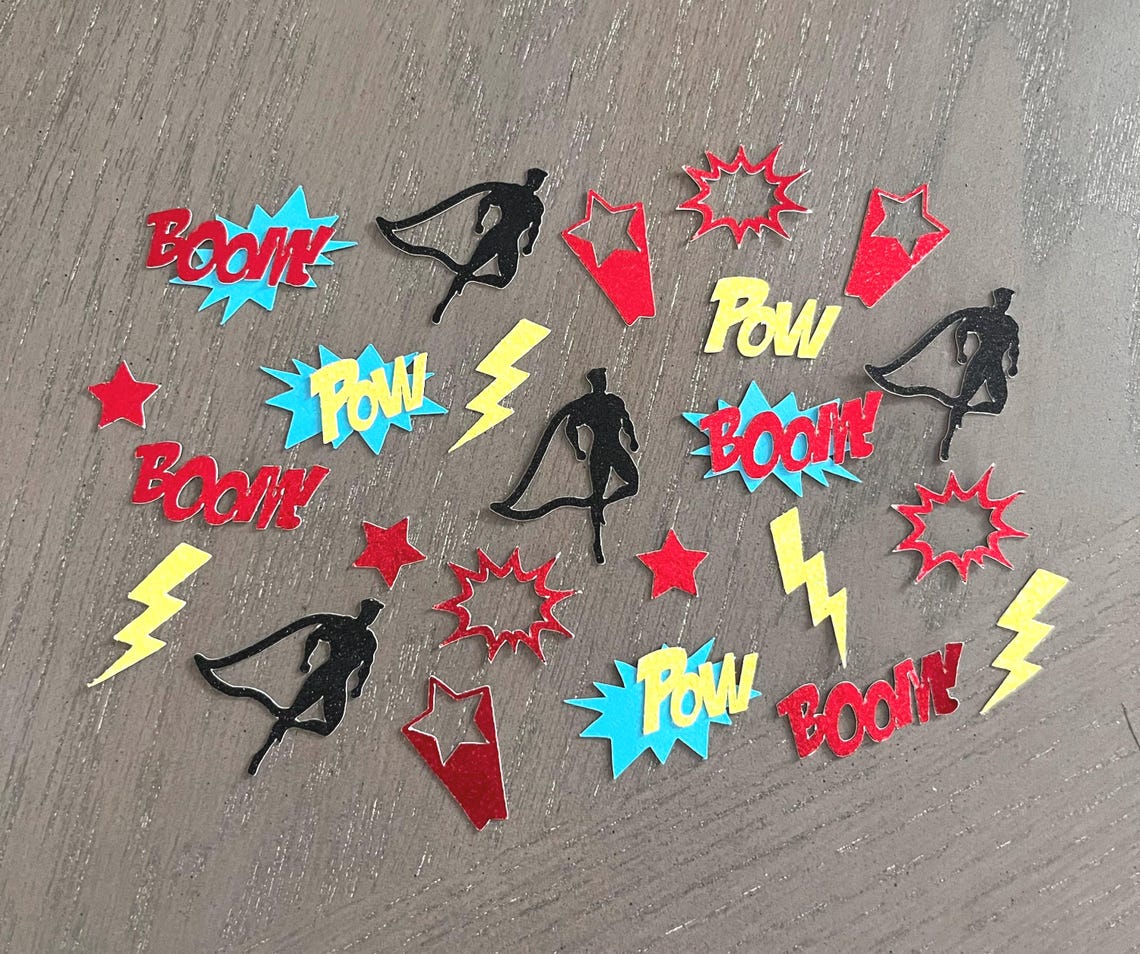 Superhero Comic Glitter Confetti Table Scatter Choose Package Amount - Etsy