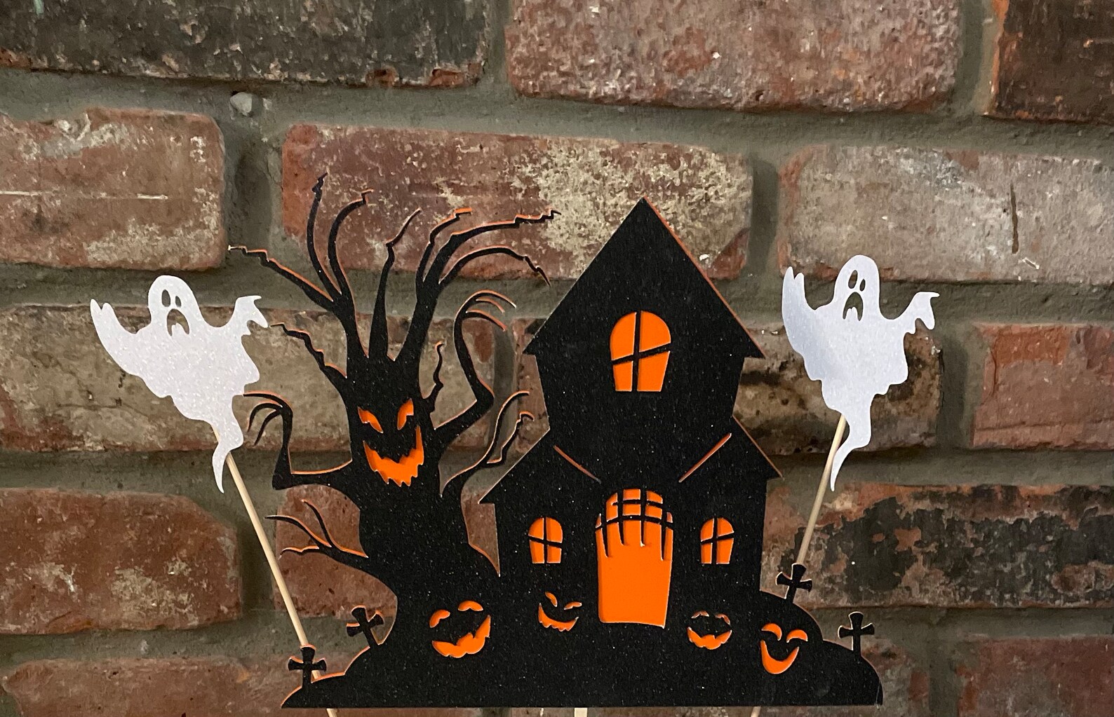 Glitter SPOOKY HOUSE With GHOST Design Halloween Cake Topper - Etsy