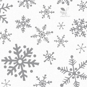 SILVER SNOWFLAKE FLURRY Design Gift Grade Tissue Paper Sheets Choose ...