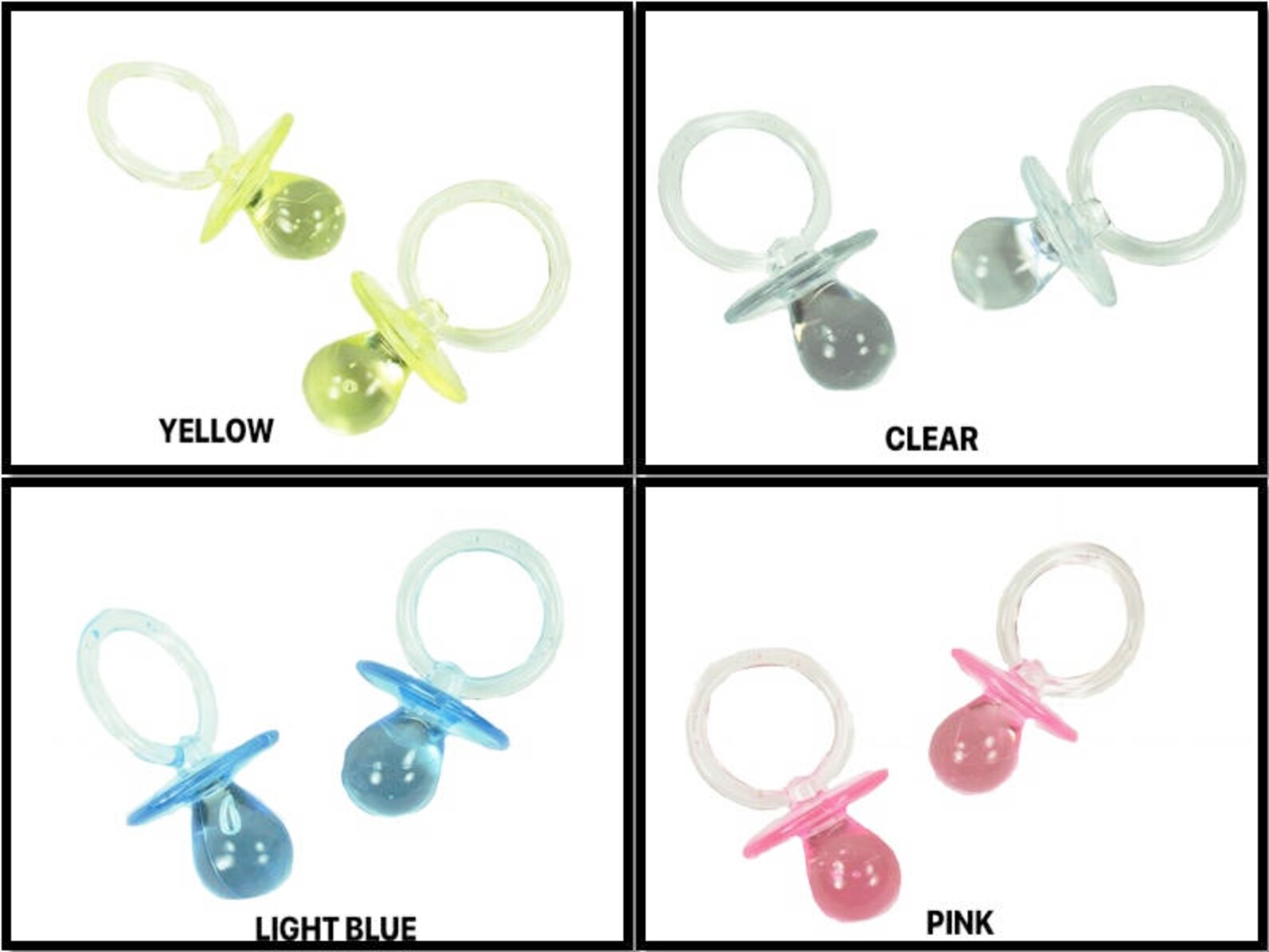 LARGE Acrylic 2-1/2 PACIFIER Baby Shower Favor Choose - Etsy