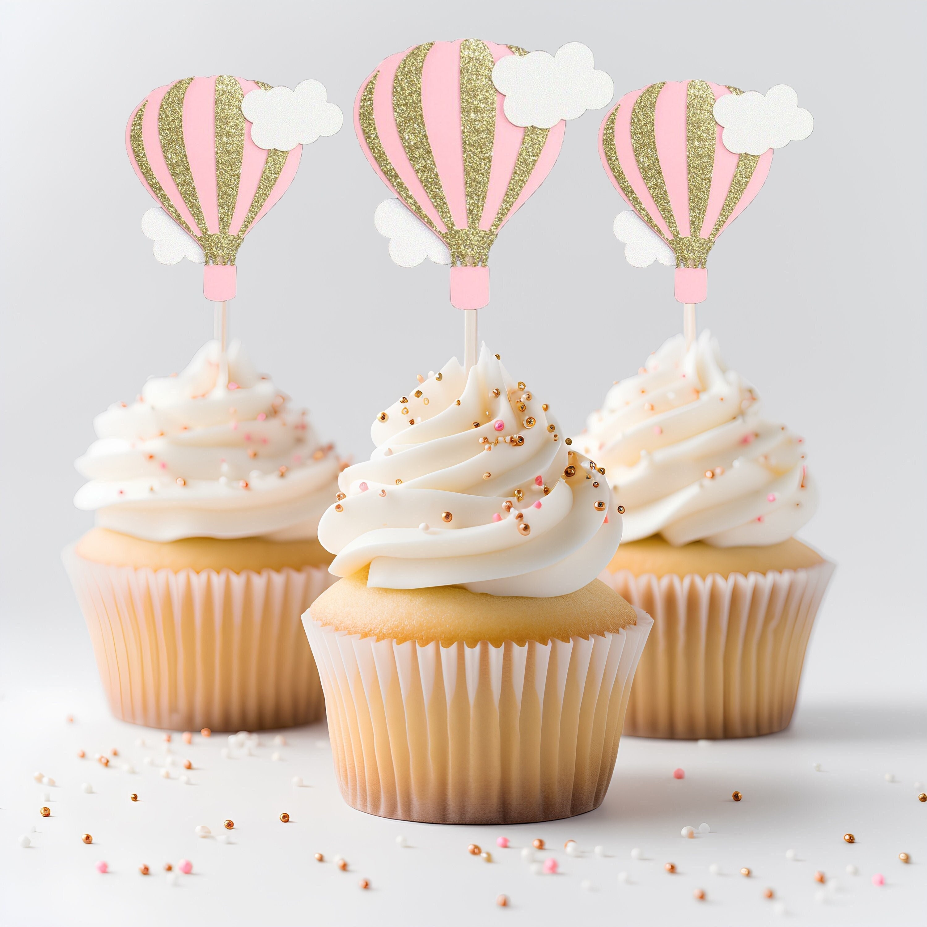 Hot Air Balloon Cupcake Toppers