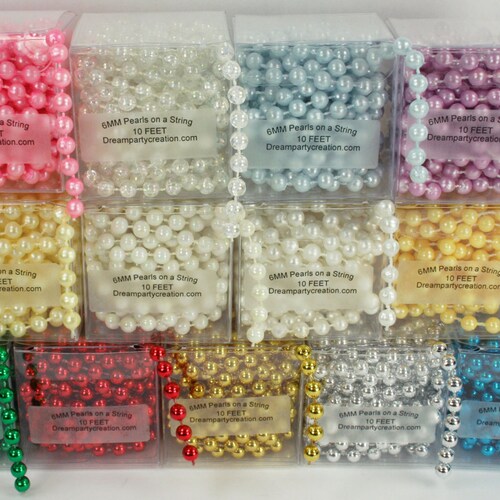 4MM Faux Pearl Plastic Beads String 24 Yard - Etsy