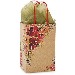 ROMANTIC BLOOMS Design Shopping Gift Paper ((bag ONLY)) Choose Size ...