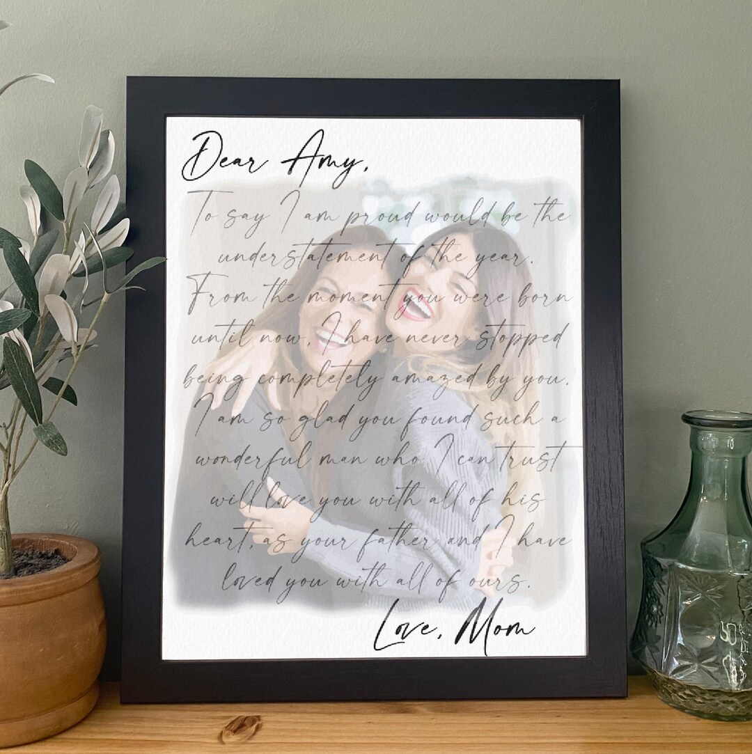 Personalized Thank You Letter for Mom- Mothers Day Gift for Mom From ...