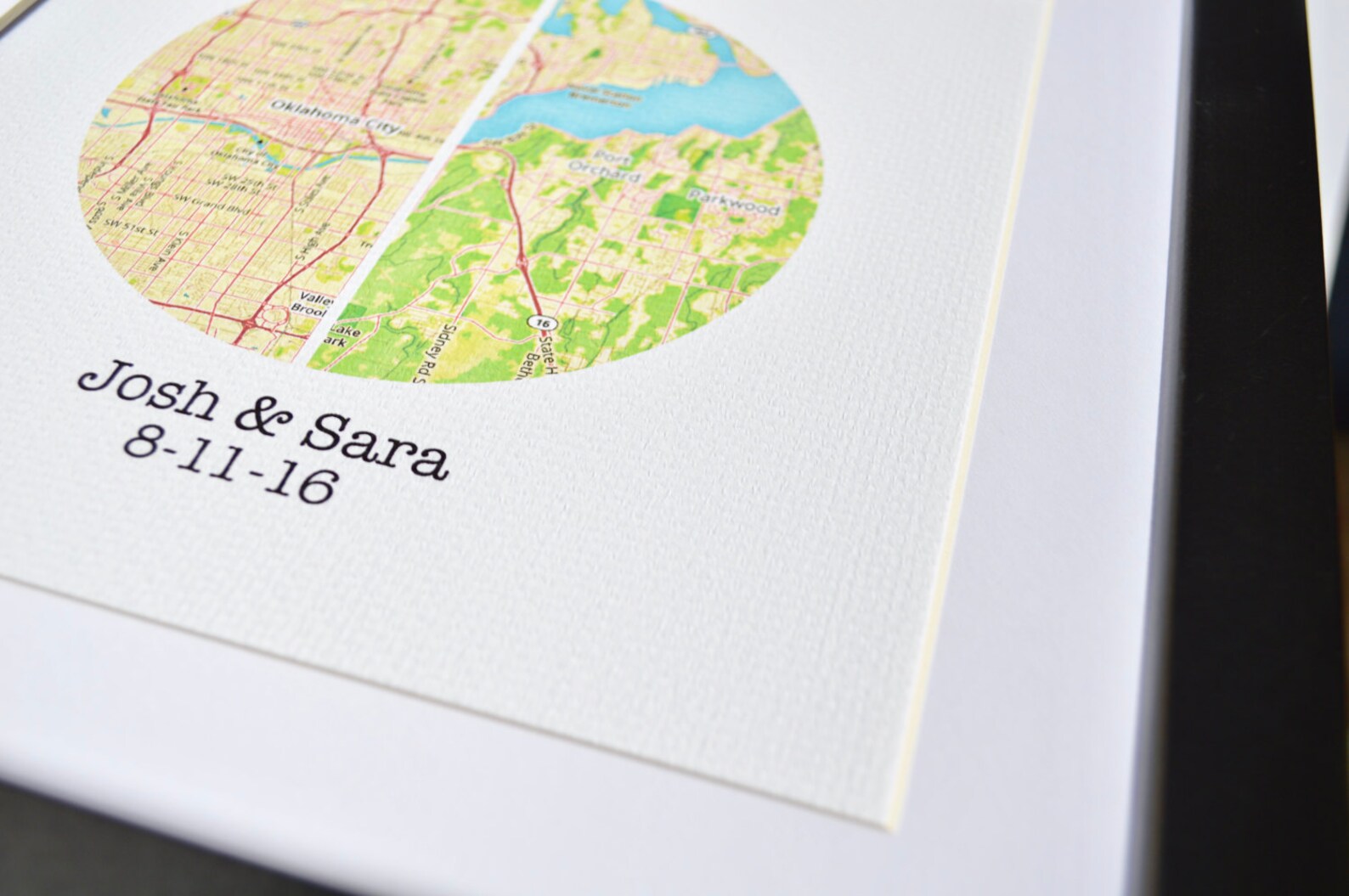 Unique Gift for Couples Map Art Engagement Gift Map Theme - Etsy