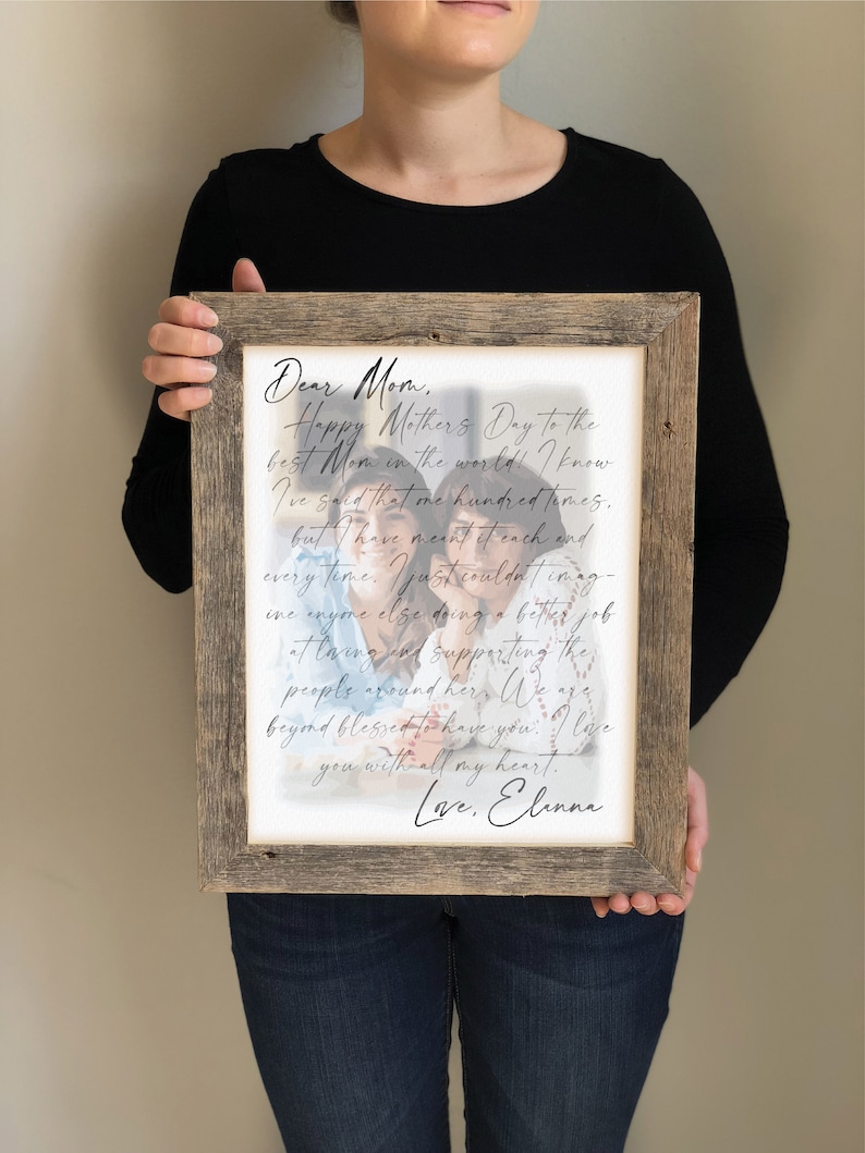 Framed Thank You Letter to Mom From Daughter Thank You Gift - Etsy