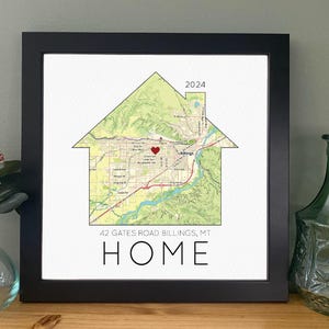 Custom Home Map- First Time Home Buyer, Personalized Housewarming Gift ...