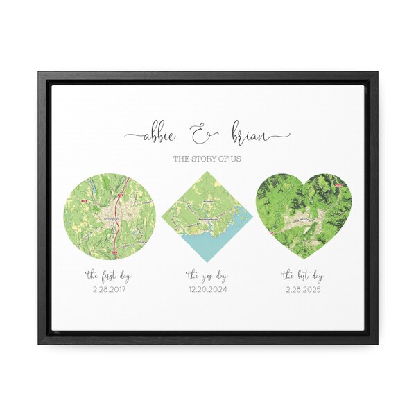 Heart Shaped Map - Etsy