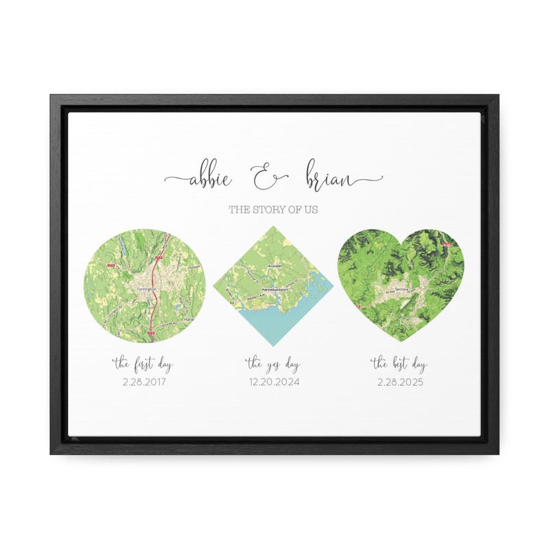 Heart Shaped Map - Etsy