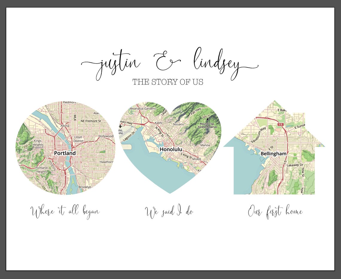 Map Wedding Gift Groom Gift From Bride Personalized Gift for - Etsy